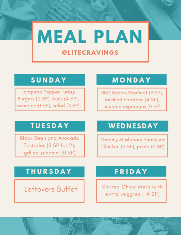Menu Plan: March 24-29 - Lite Cravings