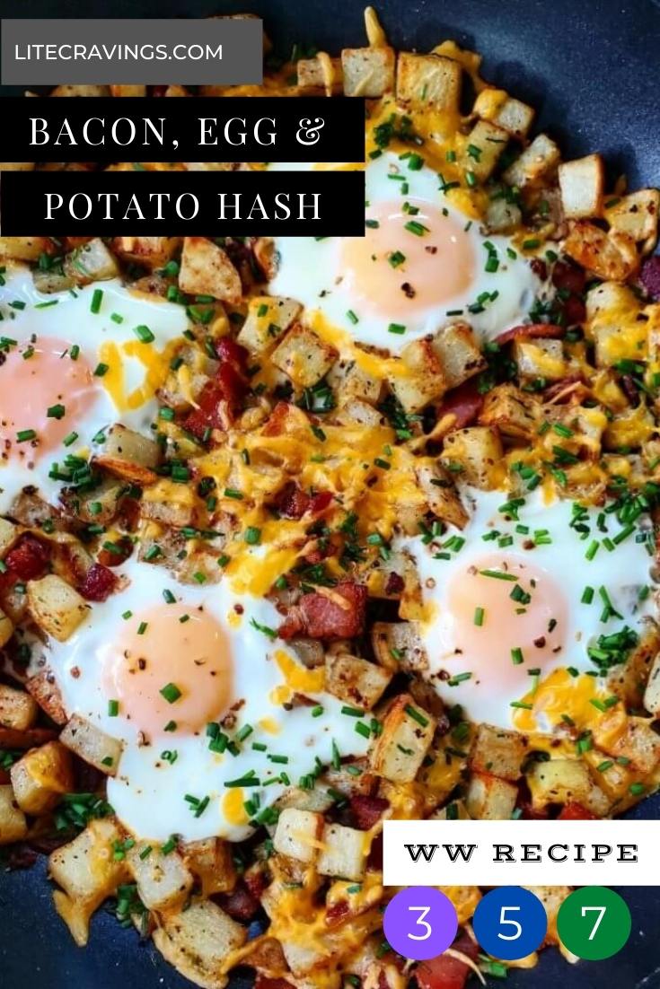 Bacon, Egg, and Potato Hash | Lite Cravings | WW Recipes