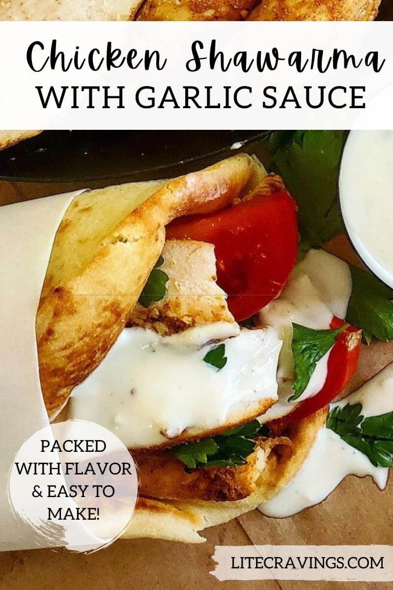 Chicken Shawarma with Garlic Sauce | Air Fryer or Skillet | Lite ...