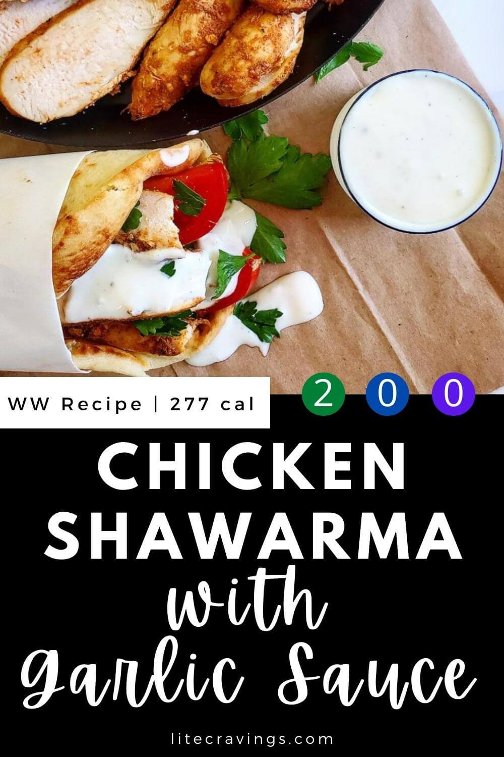Chicken Shawarma with Garlic Sauce | Air Fryer or Skillet | Lite ...